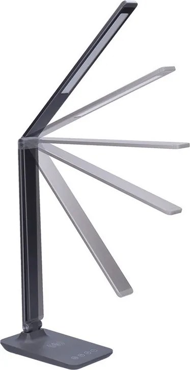 SOLIGHT LED stmívatelná lampička s bezdrátovým nabíjením 10+10W, změna chromatičnosti, šedá