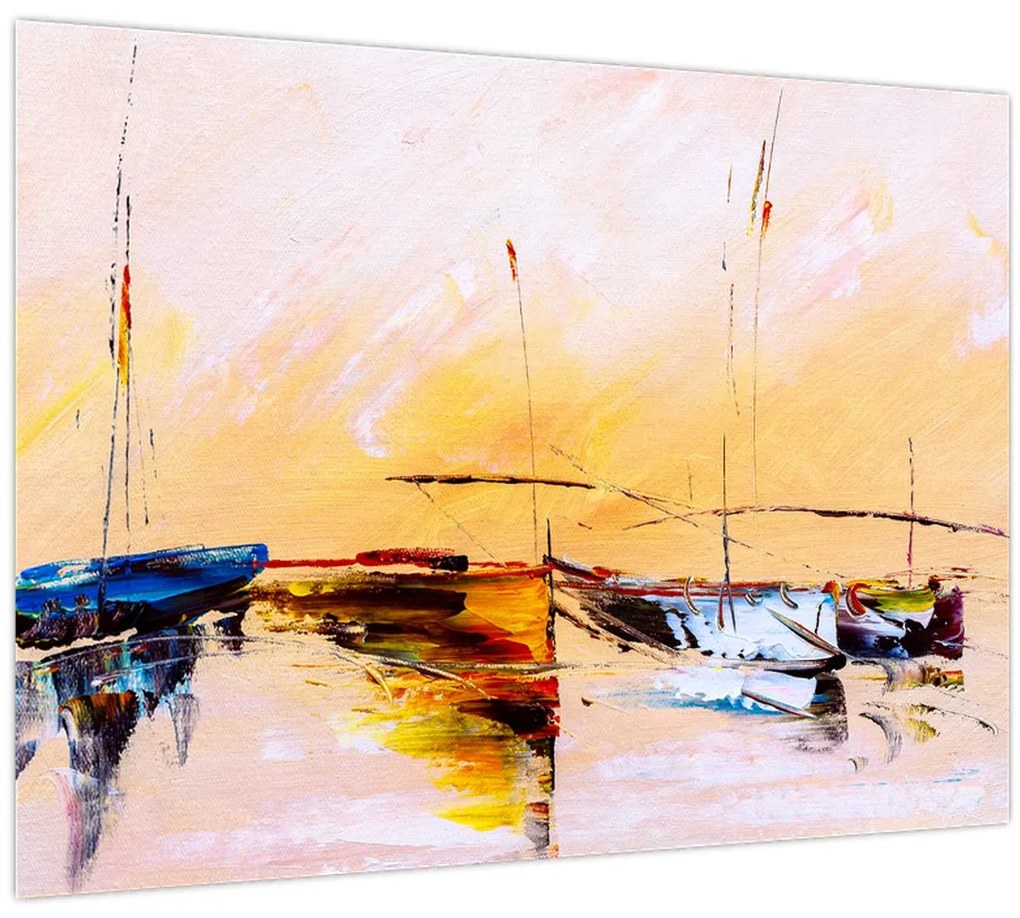 Obraz - Malba lodí (70x50 cm)