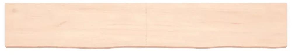 Petromila Nástěnná police 180x30x(2-6) cm neošetřené masivní dubové dřevo
