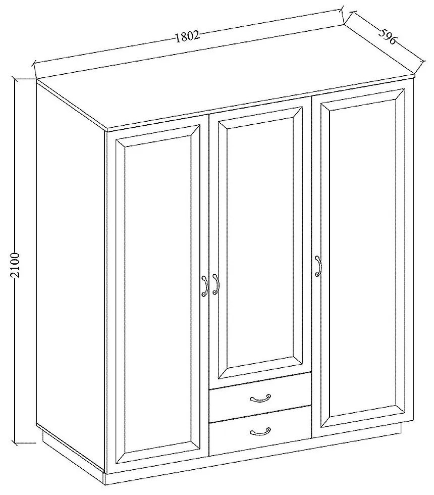 Flawia - šatní skříň 180