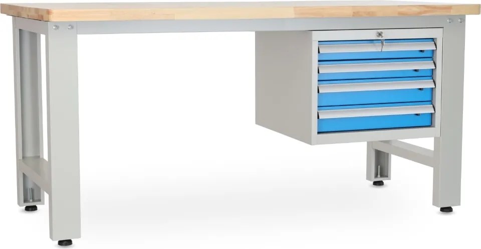 Dílenský stůl Solid OAK-04, 180 cm, závěsný box, dub
