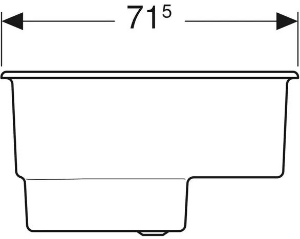 Geberit Bambini Kojenecká sedací vana 75,5 x 46,5 cm, bílá 407730016