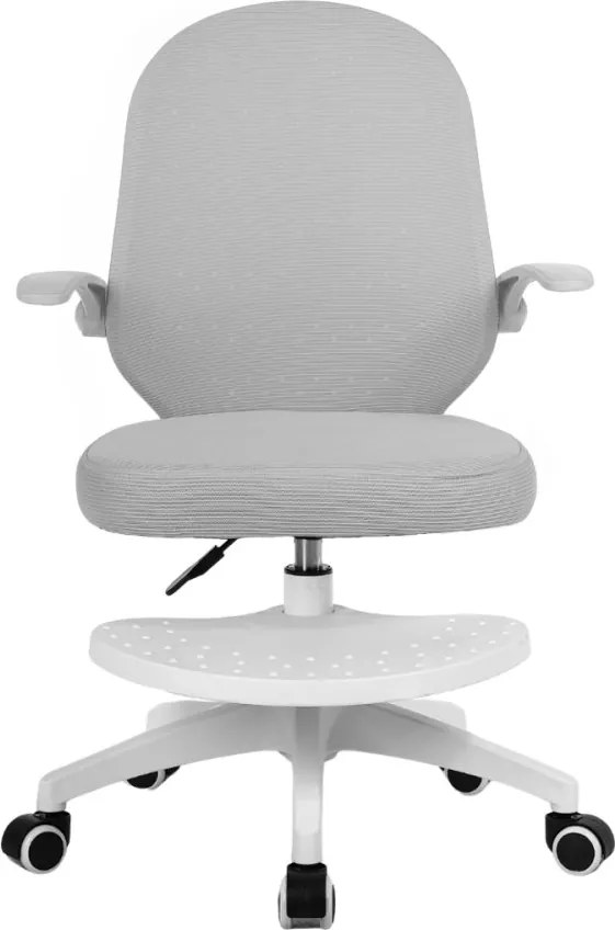 Dětská otočná židle Neoseat JUNI 012 s podnoží — látka, šedá