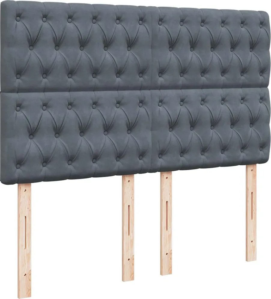 Box spring postel s matrací tmavě šedá 160x200 cm samet 3292389