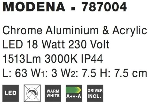 LED nástěnné svítidlo Modena 63