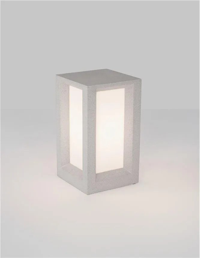 NV 9739352 Venkovní sloupkové svítidlo CASTRO bílý pískovec a akryl E27 1x12W bez žárovky 100-240V IP65 - NOVA LUCE