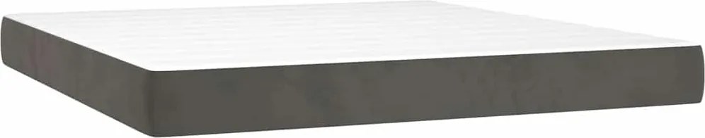 Box spring postel s matrací tmavě šedá 160x200 cm samet 3129100
