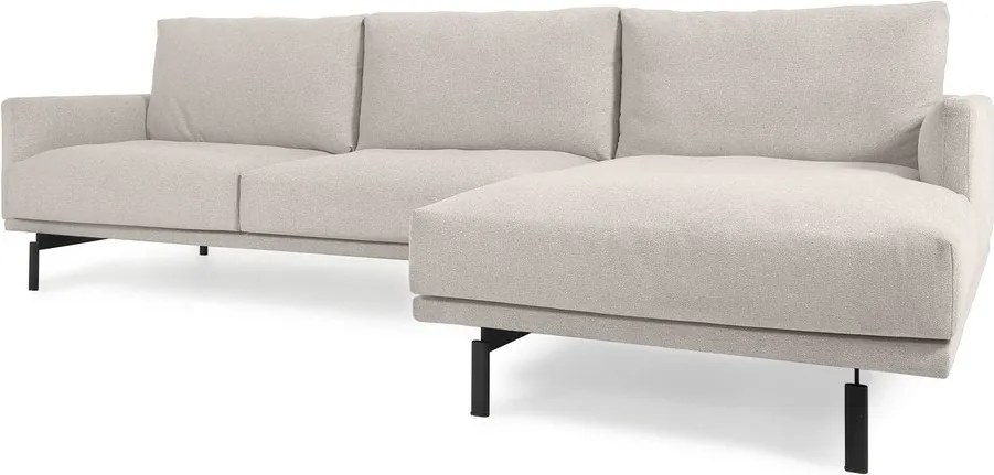 Béžová rohová pohovka Kave Home Galene, pravý roh, 254 cm