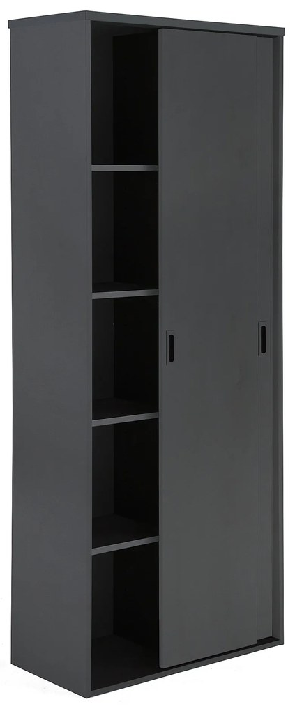 AJ Produkty Skříň s posuvnými dveřmi MODULUS, výška 2000 mm, černá