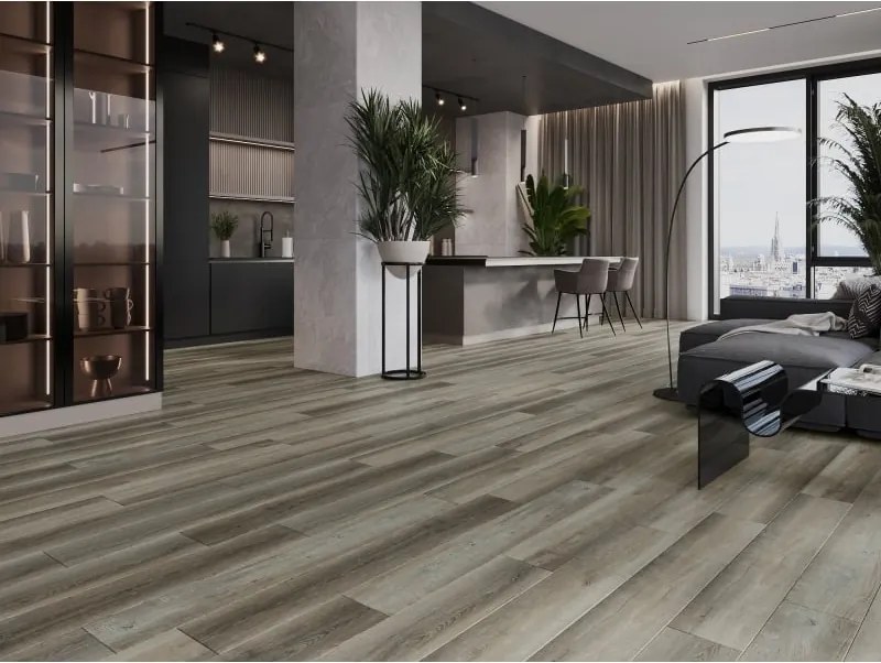 Mexen Aspen vzorek SPC vinylových panelů 6,5 mm, podložka IXPE 1,5 mm, 4 V-drážka, Dub - F1012-S
