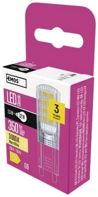Emos lighting LED žárovka Classic JC / G9 / 2,5 W (32 W) / 350 lm / teplá bílá 1525736209