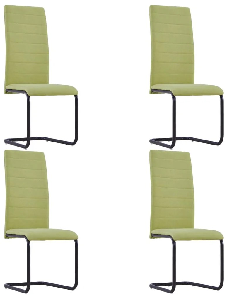 Jídelní židle Apa - 4 ks - textil | zelené