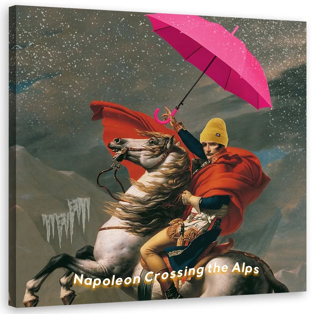 Gario Obraz na plátně Napoleon na koni s deštníkem - Bekir Ceylan Rozměry: 30 x 30 cm