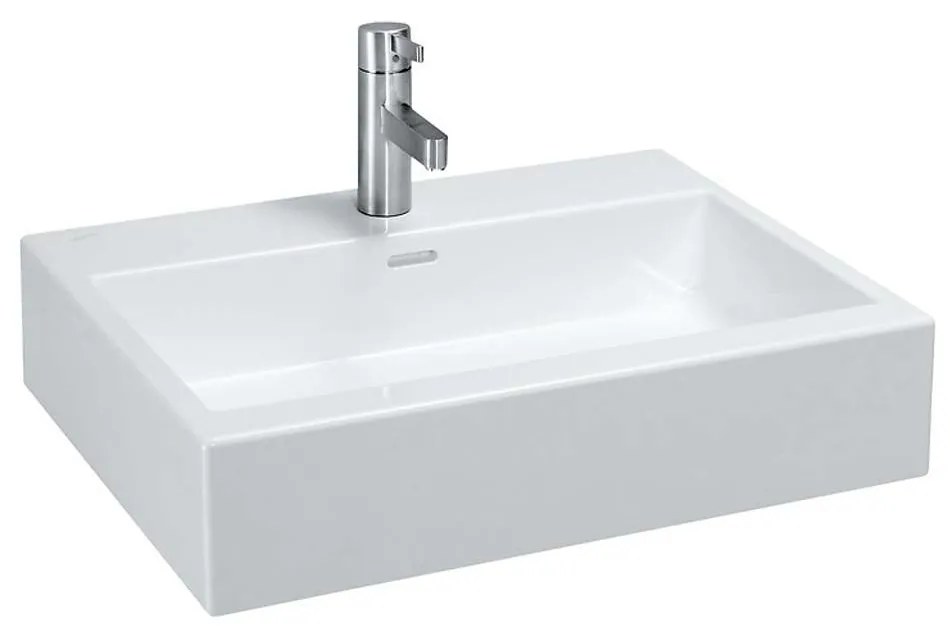 Laufen Living - Umyvadlo na desku, 60x46 cm, s 1 otvorem pro baterii, bílá H8174340001041