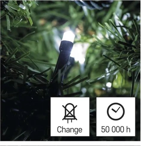 Vánoční osvětlení EMOS D4AC01 ZY0801T 40LED řetěz 4m studená bílá s časovačem