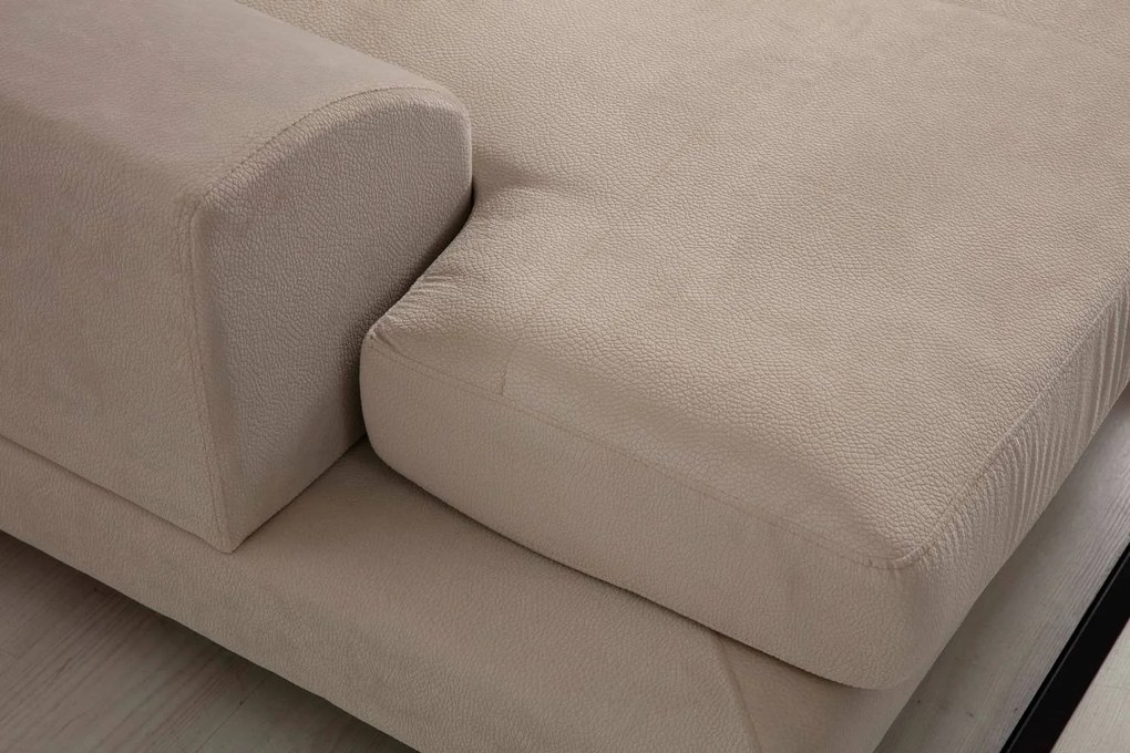 Designová rohová sedačka Heimana 308 cm ecru - levá