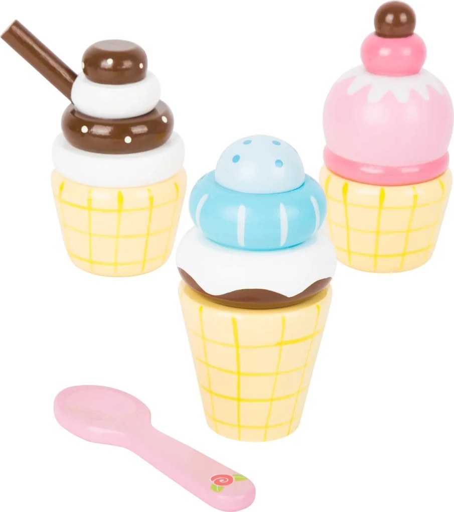 Dřevěný zmrzlinový set ICE CREAM vícebarevný