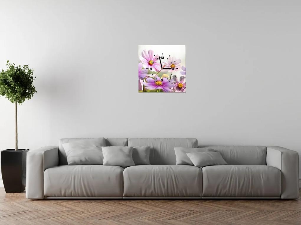 Gario Obraz s hodinami Jemné květy Rozměry: 60 x 40 cm