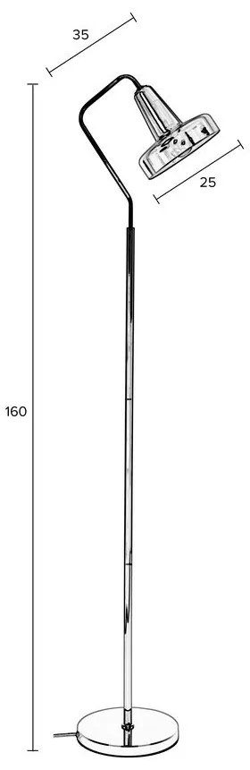Stojací lampa v zeleno-stříbrné barvě Anshin - White Label