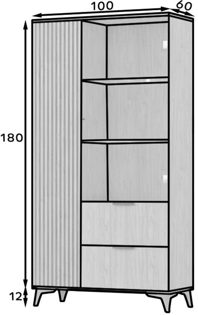 Eltap Vitrína Entsian 100 Dub Artisan