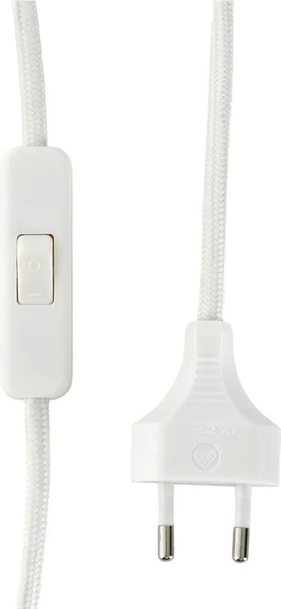 Bílá/v leskle stříbrné barvě látková stolní lampa (výška 38 cm) Connie – Ellos Home
