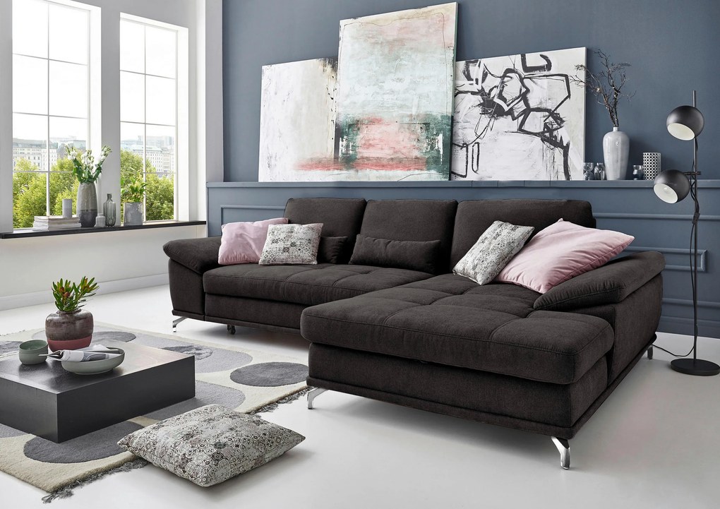 XXXLutz ROHOVÁ SEDAČKA, textil, černá Sit & More - Sedací soupravy - 000144005507