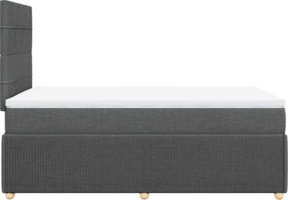 Box spring postel s matrací tmavě šedá 120x190 cm textil 3291996