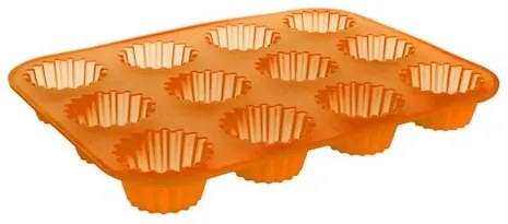BANQUET Silikonová forma 12ks košíčky malé 32x24x3,4 cm Culinaria orange 3120125O