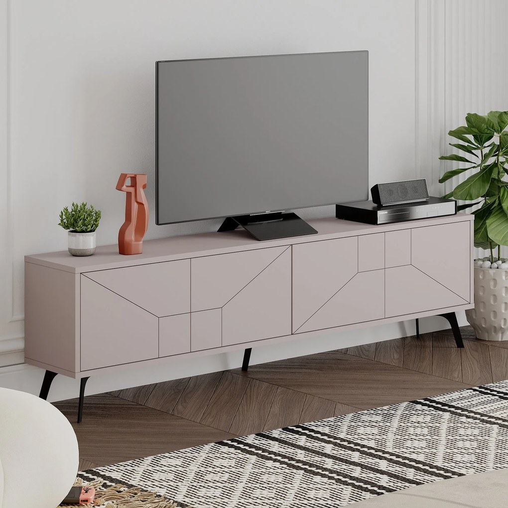 KALUNE DESIGN dřevěný TV stolek DUNE světlý 50x180 cm 855DTE3096