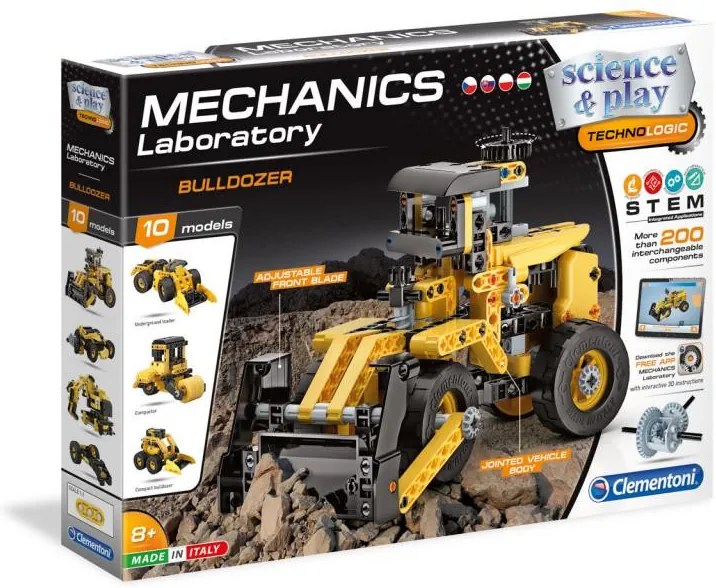 Mechanická laboratoř - Buldozer - 10 modelů - 200 dílků