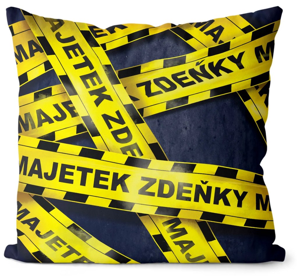 Polštář Majetek + jméno – ženská jména (Velikost: 55 x 55 cm, Jméno: Zdeňka)