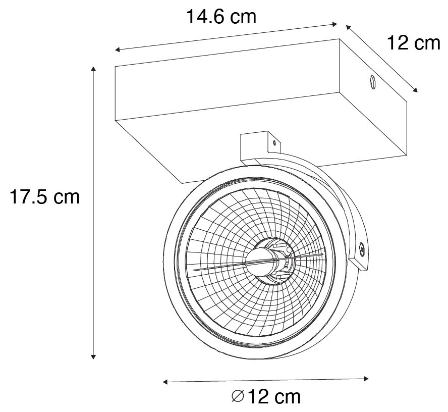 Designové bodové světlo tmavě bronzové otočné a naklápěcí - Go