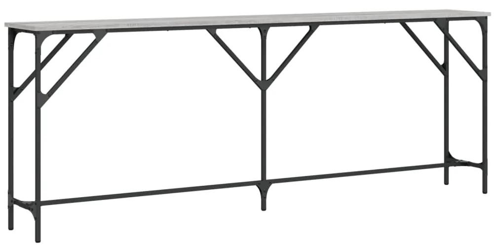 vidaXL Konzolový stolek šedý sonoma 200 x 29 x 75 cm kompozitní dřevo