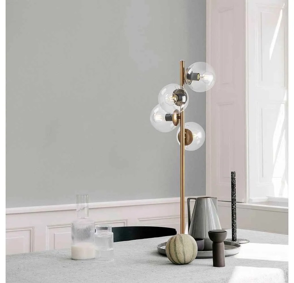 Designová stojanová lampa Qunsia II 130 cm zlatá