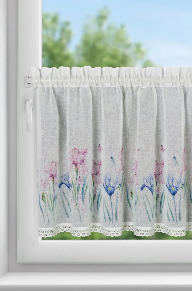 KRÁTKÁ ZÁCLONA NA PÁSCE DOLOREZ 150X60 CM KVĚTY