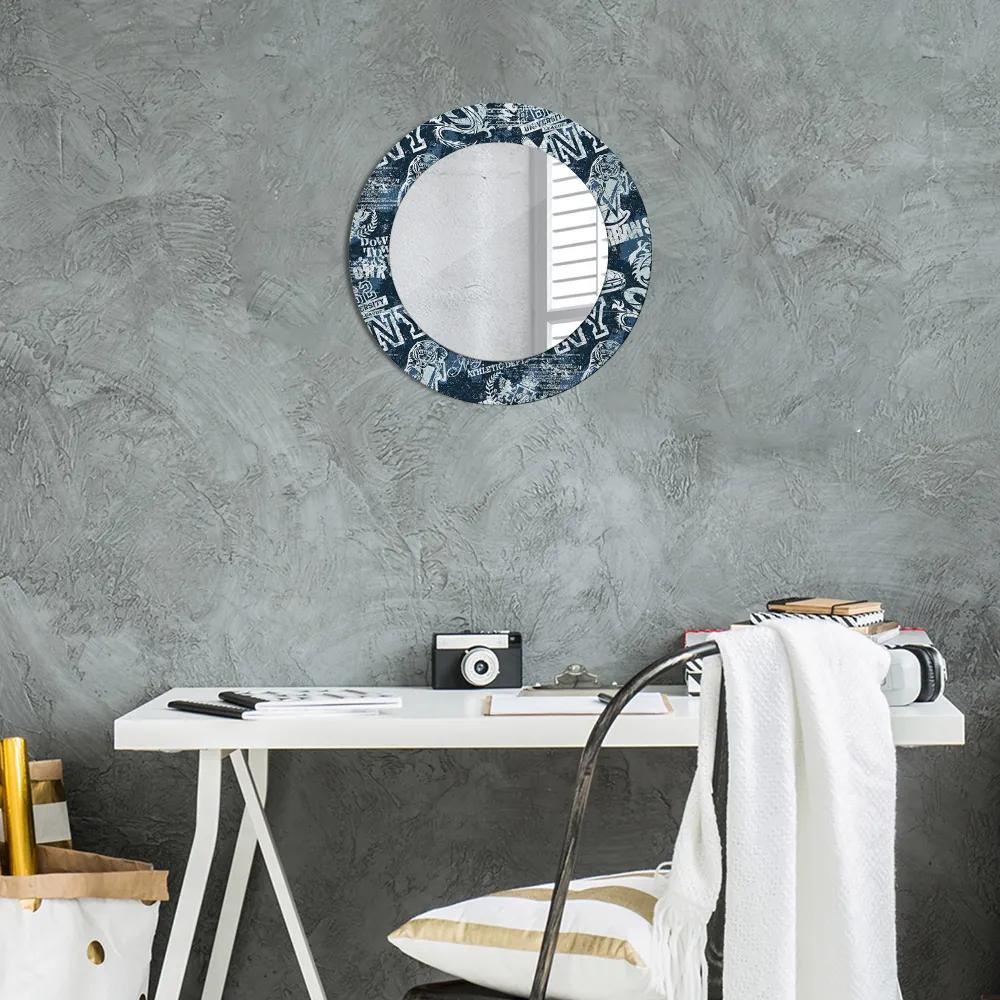 Kulaté dekorativní zrcadlo Koláž fi 50 cm
