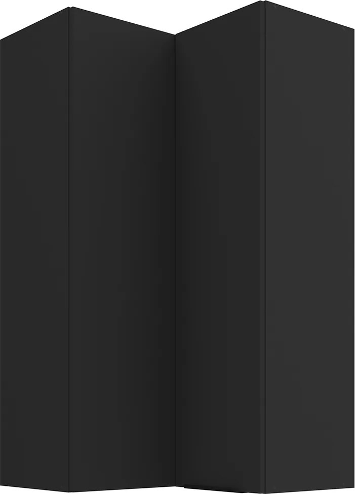 ARIA cc | horní kuchyňská skříňka 60x60 GN-108 2F (90°) rohová s policemi | EXTRA VYSOKÁ | 60x60 cm | černá