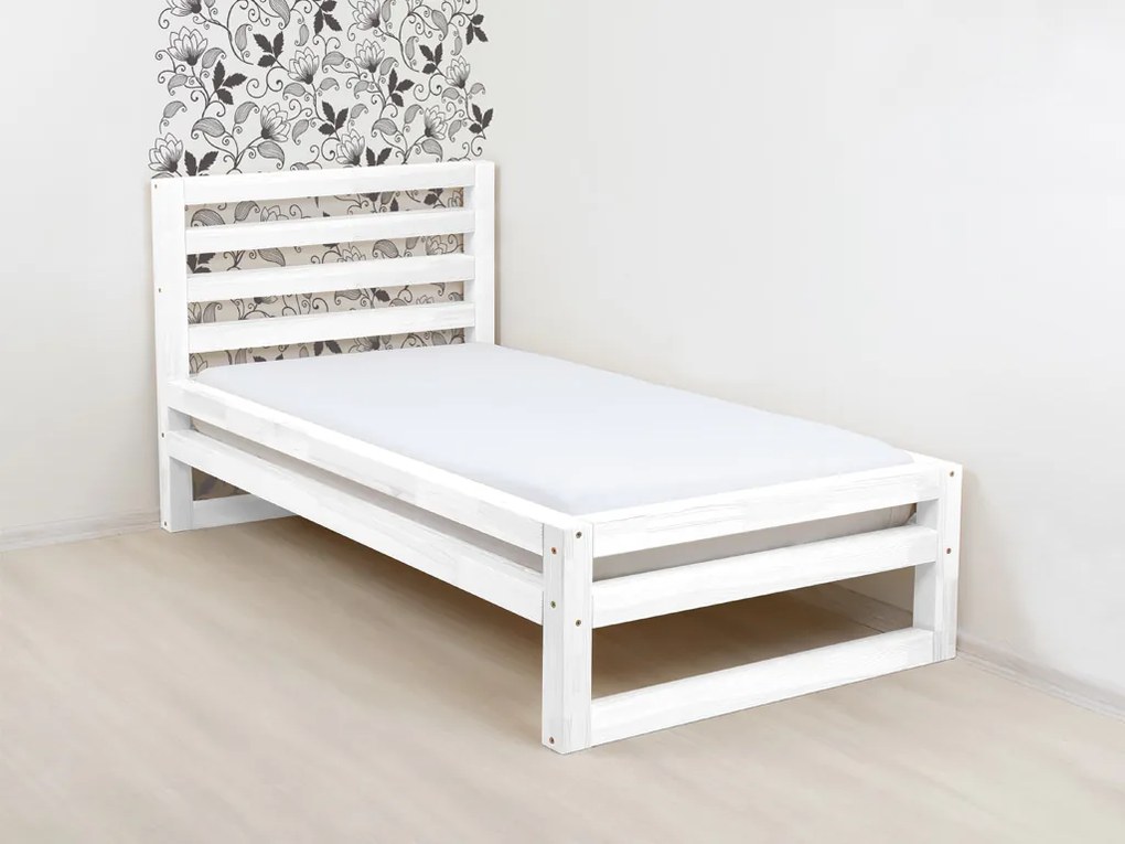 Benlemi Jednolůžková postel DELUXE Zvolte barvu: Bílá, Zvolte rozměr: 90 x 200 cm
