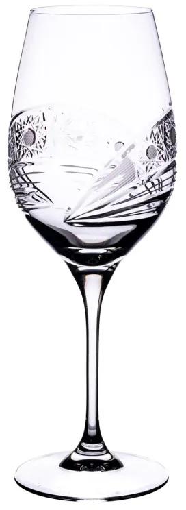 Onte Crystal Bohemia Crystal ručně broušené sklenice na bílé víno Kometa 380 ml 2KS