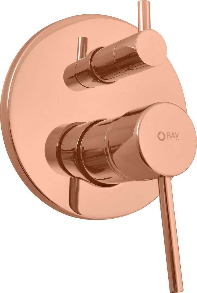 Slezák - RAV Vanová/sprchová baterie 2-cestná s podomítkovým tělesem SEINA - , Růžové zlato lesk