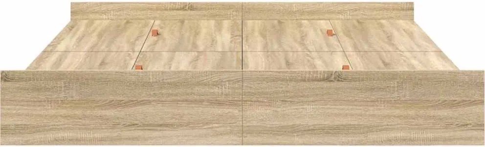 Rám postele s úložným prostorem s čelo Sonoma dub 200 x 200 cm 3335263