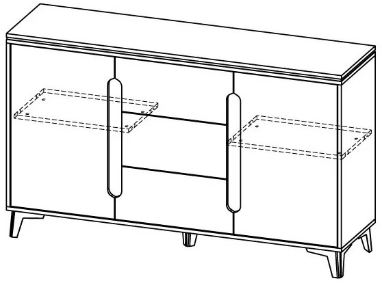 Casarredo Komoda PAGINO 6 bílá/jasan