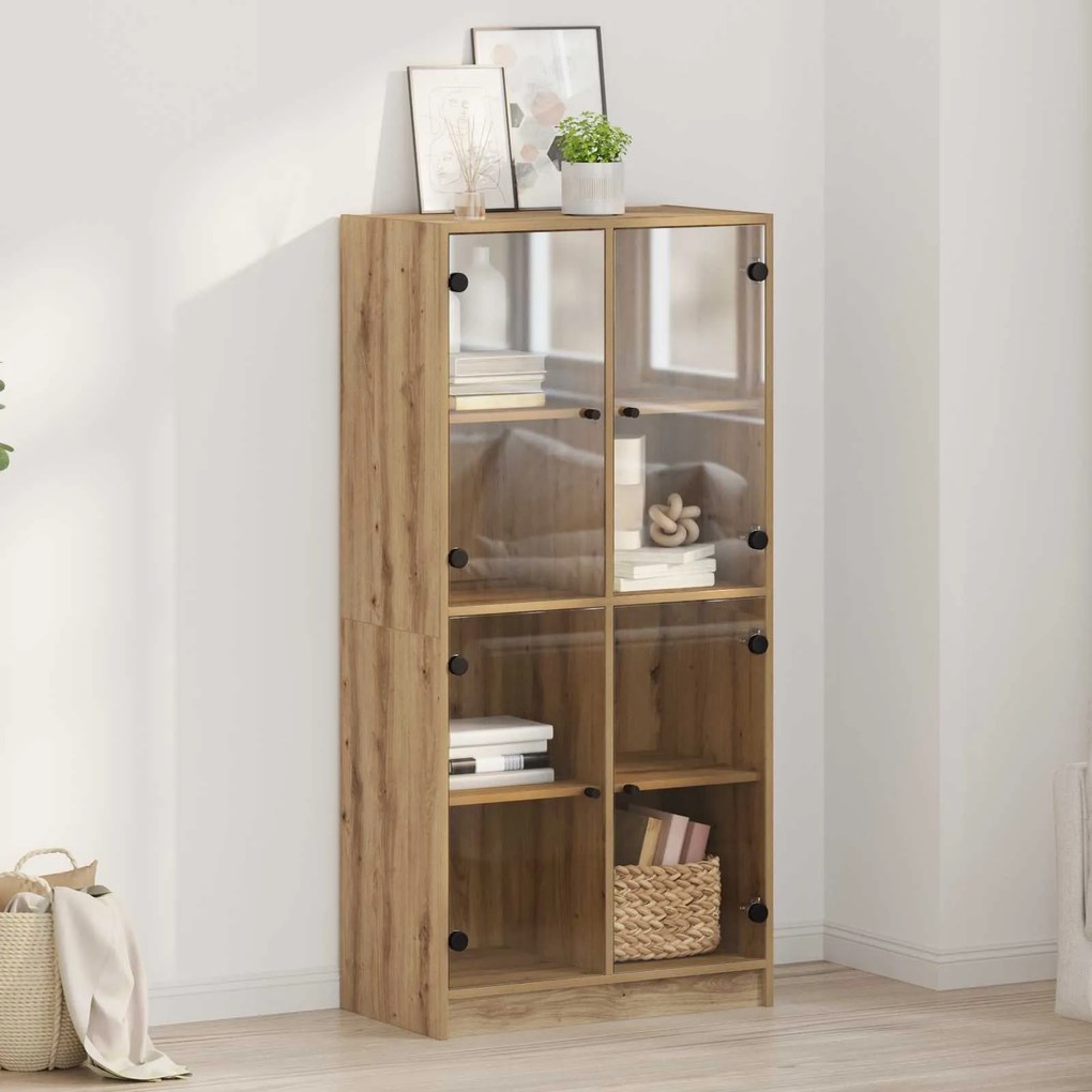 Vysoký bufet Artisanový dub 68 x 37 x 142 cm Kompozitní dřevo 3402630