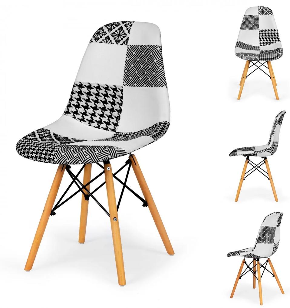 MODERNHOME Sada jídelních židlí patchwork