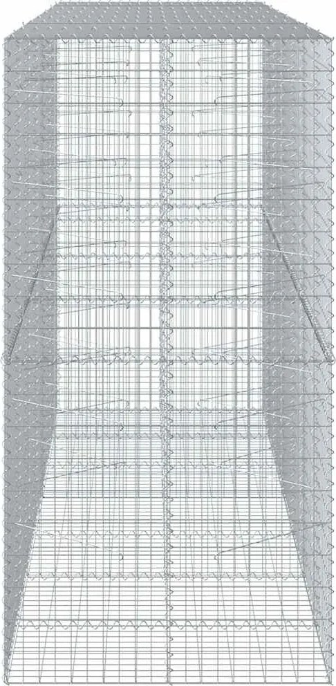 Gabionový koš s víkem 350 x 100 x 200 cm pozinkované železo 3295230