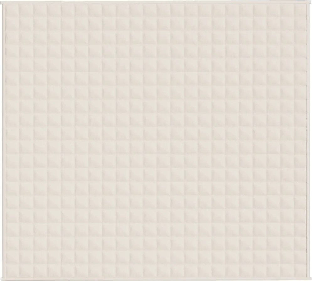 Zátěžová deka světle krémová 200 x 220 cm 9 kg textil 3154821