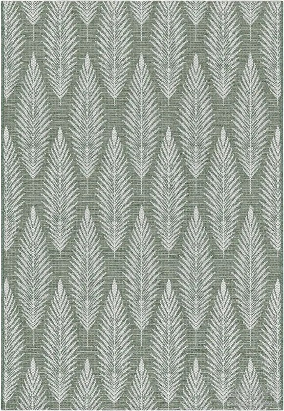 Breno Kusový koberec TERAZZA 21237 ivory Silver-Sage Green, 140x200 cm, Vícebarevné/Zelená