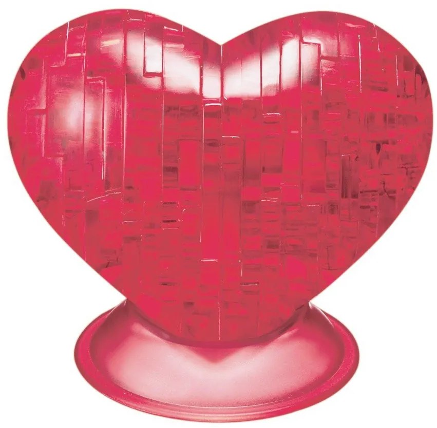 HCM KINZEL 3D Crystal Puzzle, Srdce červené