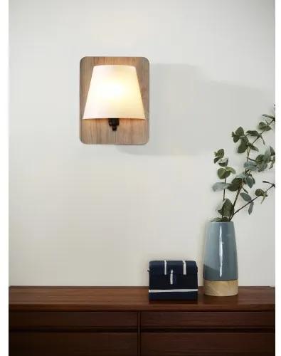 LUCIDE IDAHO Wal Light E14/40W 25x20x15.5cm Dark Wood, nástěnné svítidlo