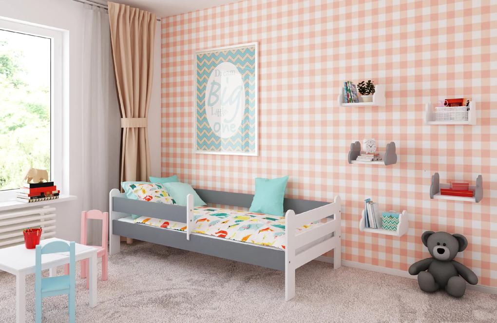 BabyBeds Dětská postel RYSIO Velikost postele: 180x80 cm, Barevné provedení: Růžová, Úložný prostor: Ne, bez úložného prostoru Bílá